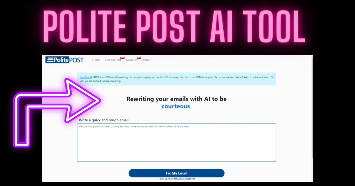Polite Post AI Tool: Write Emails like a Pro - DragGAN AI Tool