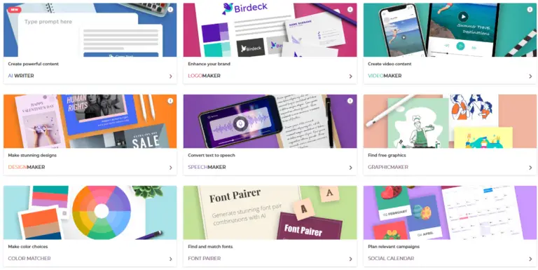 Designs AI Tools: Logo, VideoMaker, Design, AI Writer