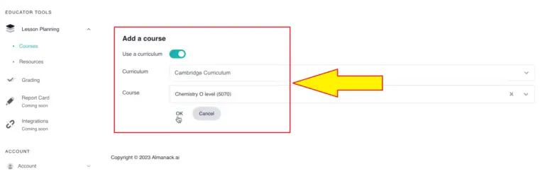 Almanack AI Tool Tutorial (Lesson Planning, Quizzes, Course)