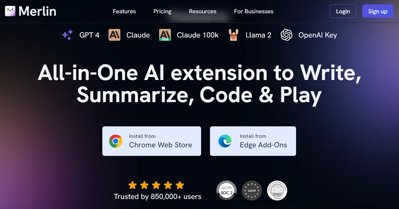 How to use Merlin AI ChatGPT, Claude2 Chrome Extension