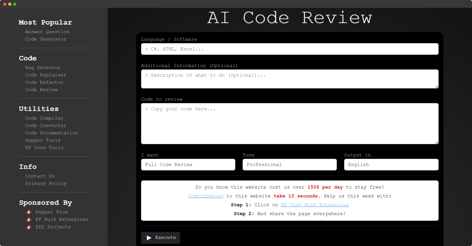 ZZZ Code AI: Free Code Generator, Bug Detector, Github